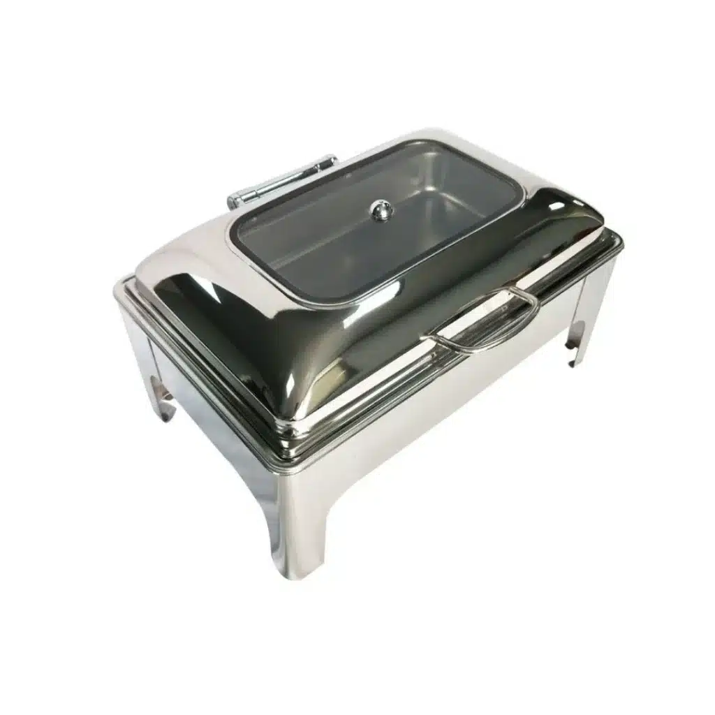Chafing Dish 9L H/Y Simple High Full Silver Rectangular | Horeca Hut