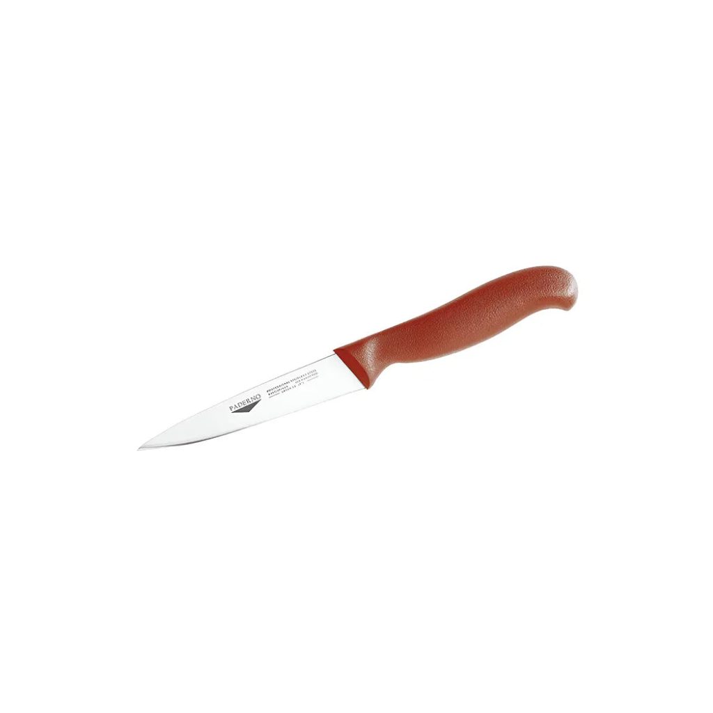 Paderno Paring Knife 8 cm Stainless Steel with Red Handle | Horeca Hut