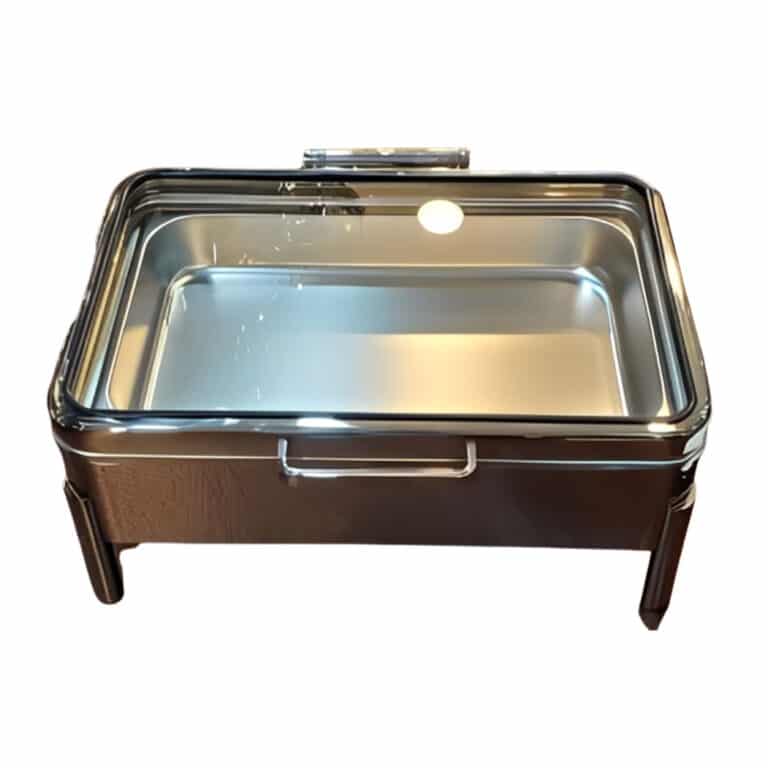 Silver Hammered Square Chafing Dish 6L 46.5x41x25 cm